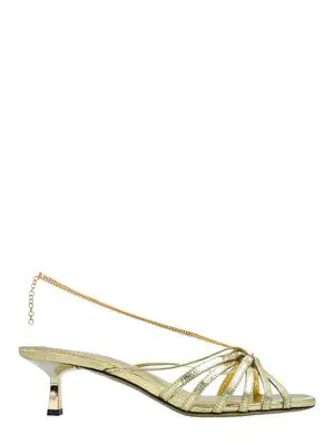 GOLDEN GOOSE Metallic-effect Slingback Pumps - Gold