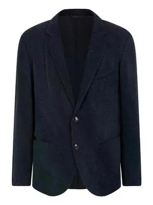 Giorgio Armani Chevron-pattern Blazer - Blue