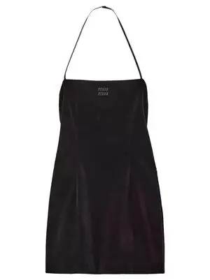 Miu Miu Velvet Mini Dress - Black