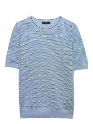 Prada Perforated-design T-shirt - Blue