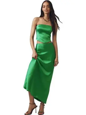 MARE MARE Evie Strapless Satin Set Green