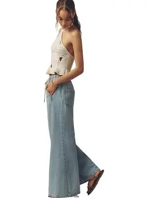 PILCRO Pilcro The Adi Pull-On Flare Jeans Goldentod Wash