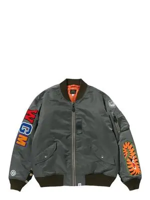 A BATHING APE Shark Ma1 Jacket - Olivedrab Green
