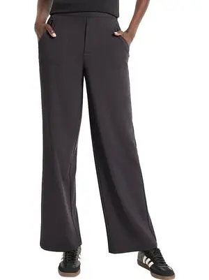 NIC+ZOE Flexfit Wide Leg Trousers Black Onyx