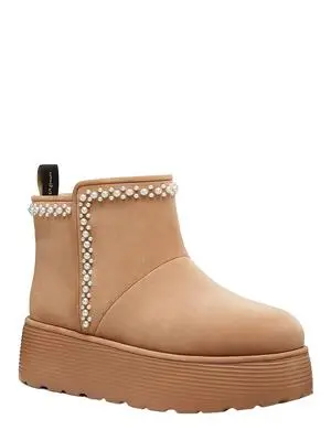 STUART WEITZMAN Nellie Pearl Flatform Boots - New Camel
