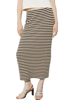 MAX & CO. Striped Midi Skirt