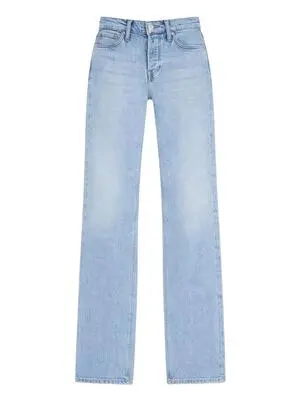 RE/DONE Mid Rise Wide Leg Jeans - Mid S