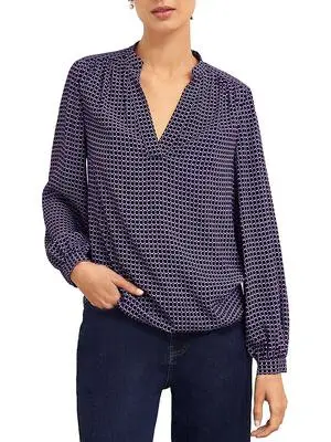 HOBBS LONDON Hobbs London Mila Printed Blouse Purple Multi