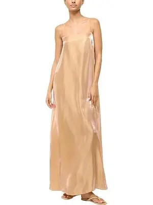 Staud Delfina Maxi Dress Rose Gold