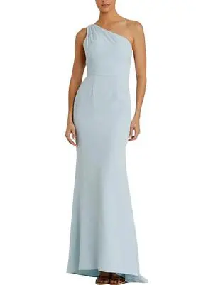 Mac Duggal Ieena Collection One-shoulder Gown - Powder Blue