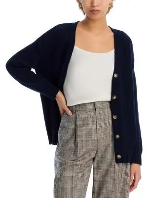 Aqua V-Neck Buttoned Cardigan Dark Storm