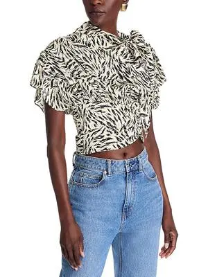 Ronny Kobo Aiko Printed Blouse - Abstract Animal