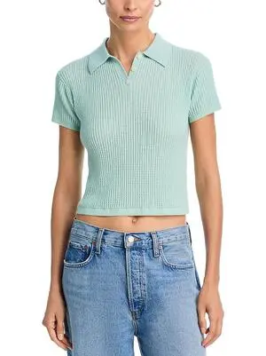 Guest In Residence Cashmere Polo Sweater Seaglass