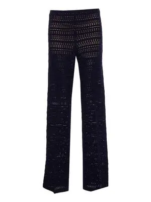 TWINSET Knitted Flared Trousers - Blue