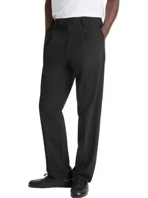 Vince Pleated Stretch Dress Pants - Black