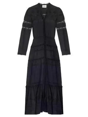 MARANT ETOILE Daniva Long Sleeve Dress - Black