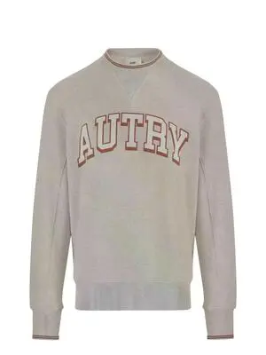 AUTRY Logo-print Cotton Sweatshirt - Grey