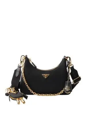 Prada Re-edition 2005 Re-nylon And Saffiano Leather Bag - Black