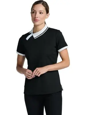 PXG Asymmetrical Snap Collar Polo - Black