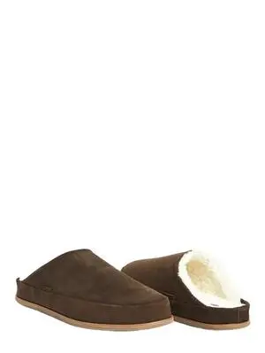 HARI MARI Tio Shearling-lined Suede Slippers - Havana Brown