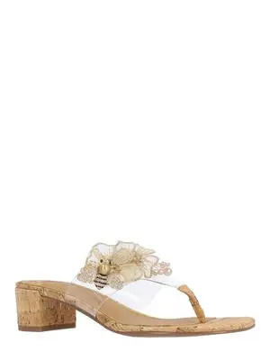 J. Reneé Beeutiful Sandal - Clear/ Natural/ Gold