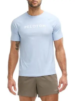 PELOTON Classic Fit Short Sleeve Top Cashmere Blue Heather