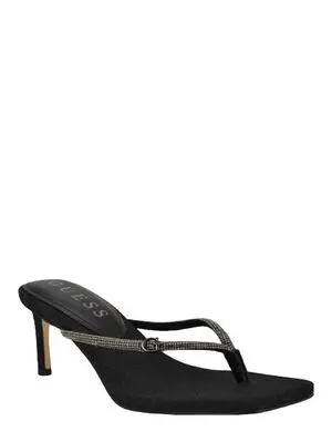 Guess Crystal Embellished Sandals - Black