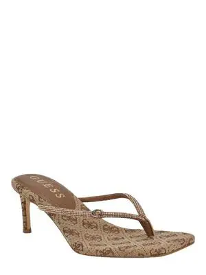 Guess GUESS Crystal Embellished Sandals Brown/gold