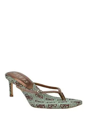 Guess GUESS Crystal Embellished Sandals Green/bronze