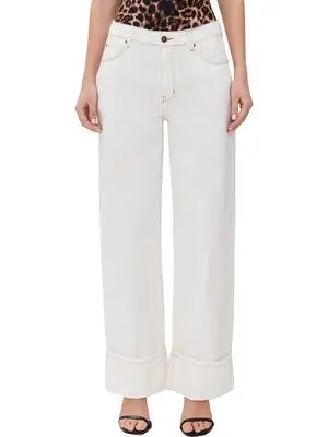 Lioness Top Model Cuffed Jeans - Porcelain