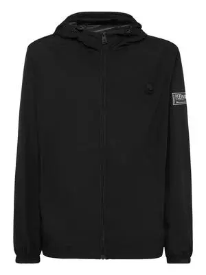 PLEIN SPORT Zip-up Windbreaker Jacket - Black