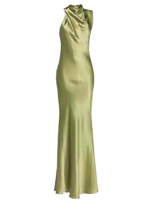 Michelle Mason Sleeveless Silk Dress - Green