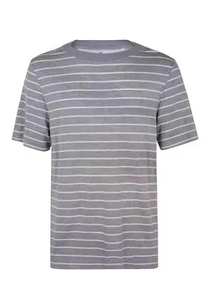 Brunello Cucinelli Striped T-shirt - Grey