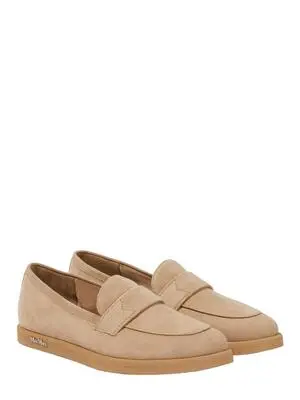 Max Mara Softmoc Suede Loafers - Brown