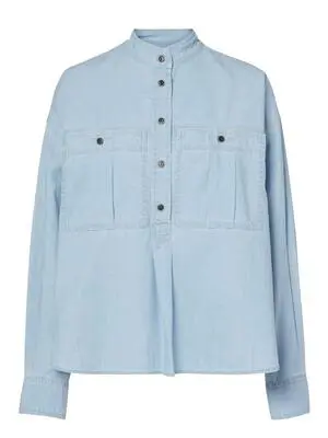 MARANT ETOILE Vero Cotton Shirt - Blue