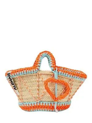 ALEMAIS Macramé Basket Bag - Beige