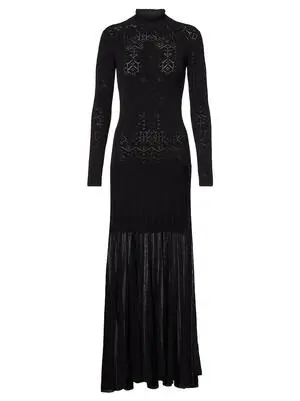 Isabel Marant Étoile Gisole Pointelle Turtleneck Maxi Dress - Black