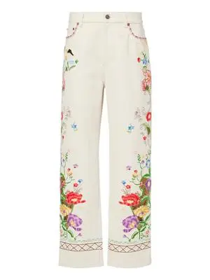 Valentino Garavani High-rise Straight Jeans - White