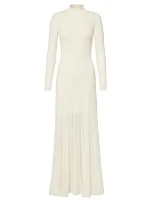Isabel Marant Gisole Pointelle Turtleneck Maxi Dress - White