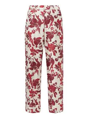 Max Mara Leda Printed Silk Wide-leg Pants - Multicoloured