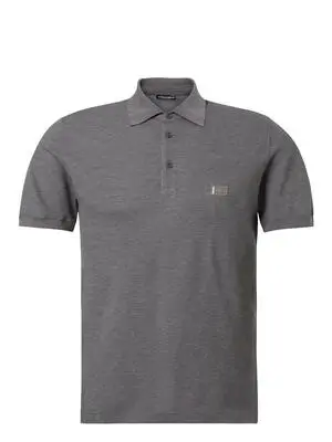 Dolce & Gabbana Cotton Piqué Polo Shirt Grey
