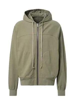 Rick Owens Zip-up Cotton Jersey Hoodie - Grey