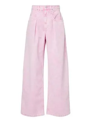 MARANT ETOILE Rachelle High-rise Wide-leg Jeans - Pink