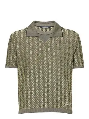 Jacquemus Marino Jacquard Polo Shirt - Green
