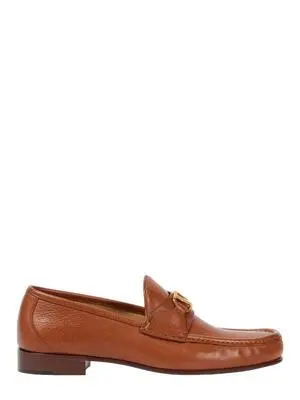 Valentino Garavani Vlogo Leather Loafers - Brown