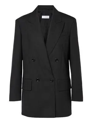 Max Mara Palanca Wool, Mohair, And Silk Blazer - Black
