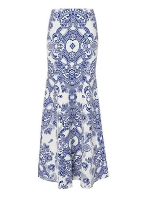 Etro Jacquard Maxi Skirt - Blue