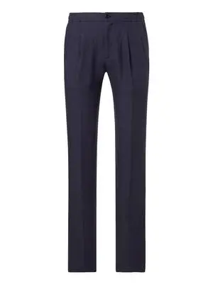 Rubinacci Linen Tapered Trousers - Blue
