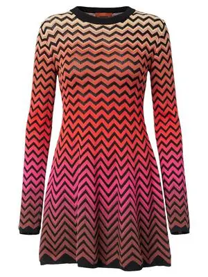 Missoni Zig Zag Ombre Cotton-blend Minidress - Multicoloured