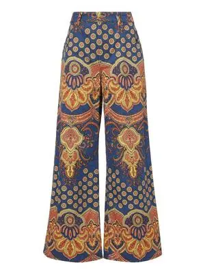 Valentino Garavani Voyage Imaginaire Wide-leg Jeans - Multicoloured